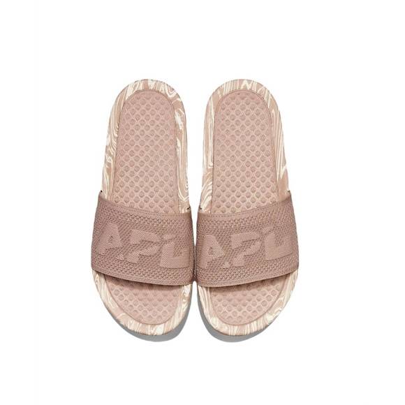 APL | Shoes | New Apl Womens Big Logo Techloom Slide In Almond ...